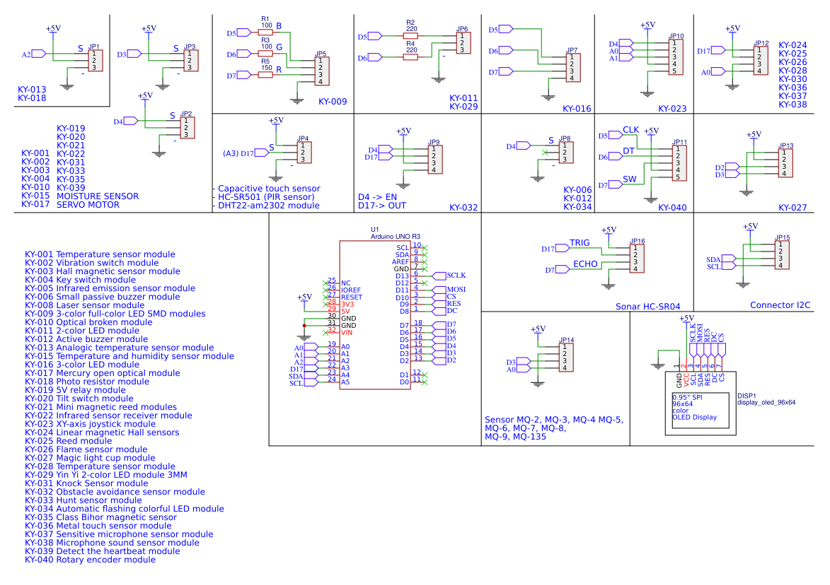 Multi test shield - Schema Resources - EasyEDA