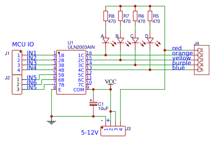 Stepper motor driver board ULN2003A Resources - EasyEDA