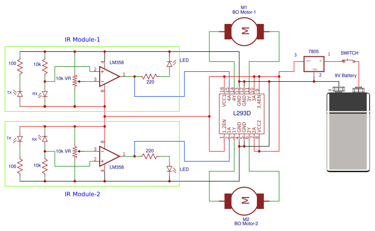 LINE FOLLOWER ROBOT Resources - EasyEDA