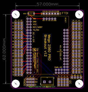 Arduino MEGA 2560 Pro mini ブレイクアウトPCB Resources - EasyEDA