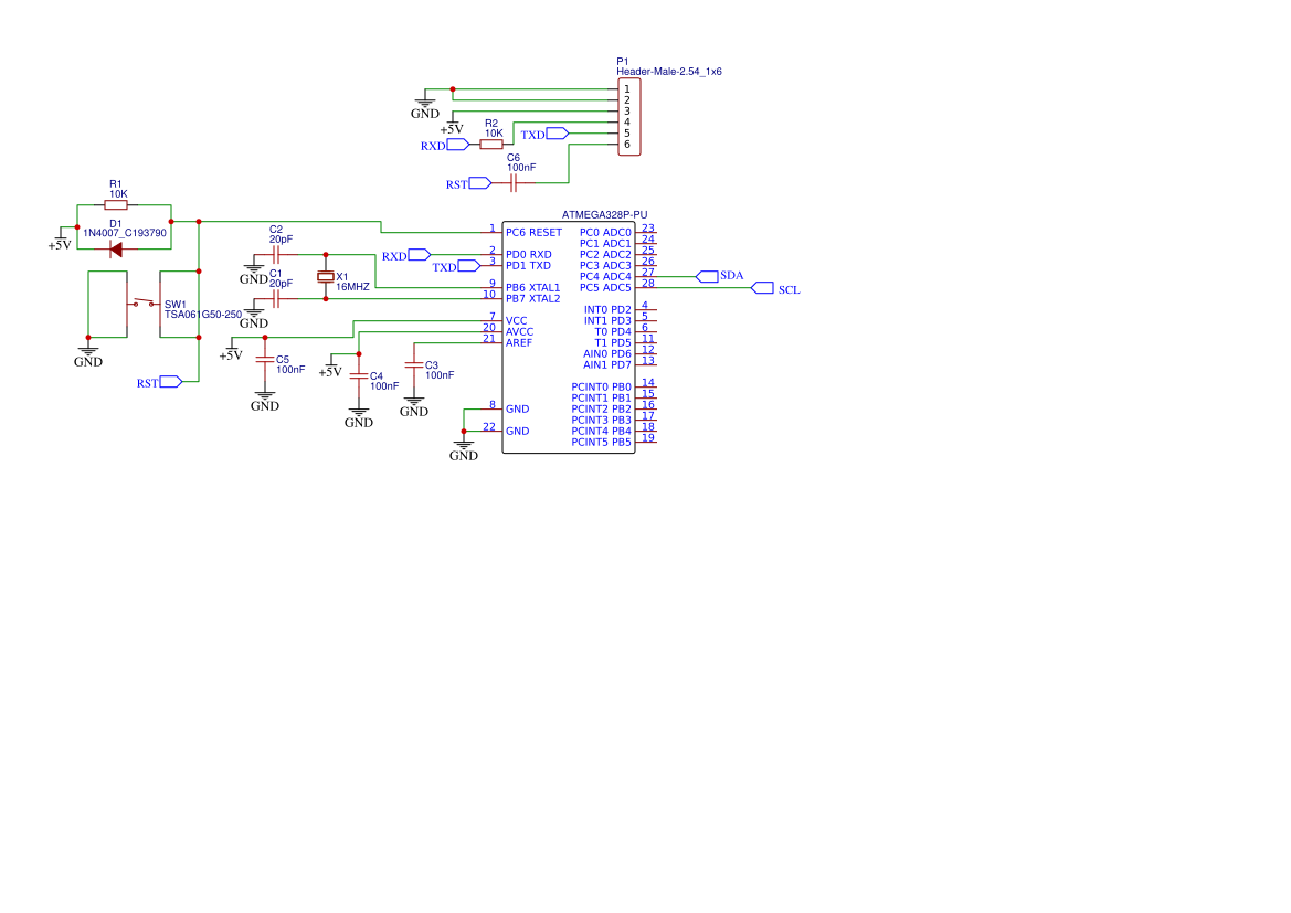 ATMEGA328P Schematic Module Resources - EasyEDA