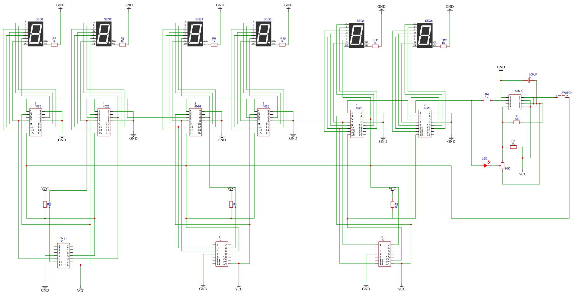24H Digital Clock Resources - EasyEDA