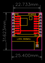 RFM95 Breakout PCB Resources - EasyEDA
