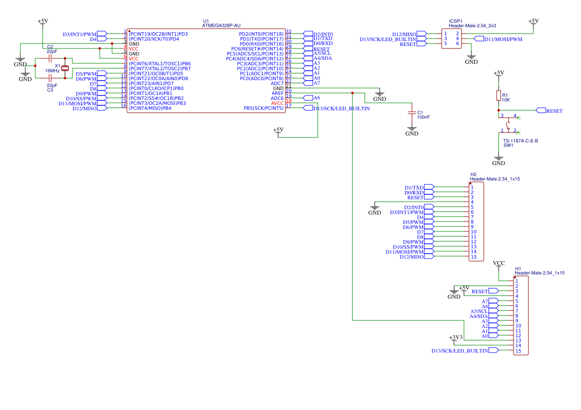 ATMEGA328P-AU NANO MINIMAL COPY Resources - EasyEDA