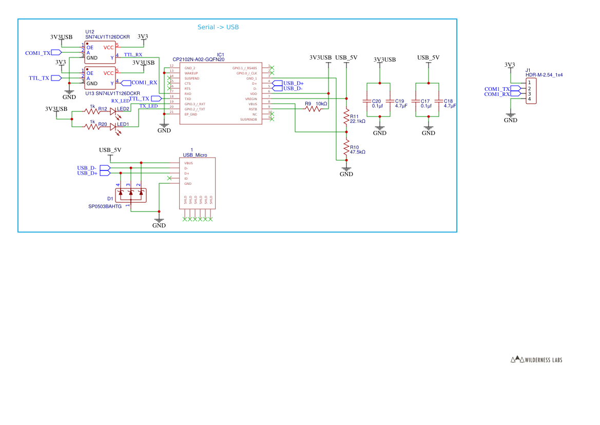 WildernessLabs_PCA_Serial_to_USB Schematic Resources - EasyEDA