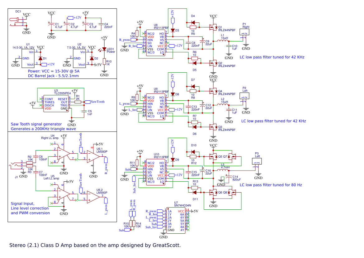 Stereo Class D Audio Amp Resources - EasyEDA