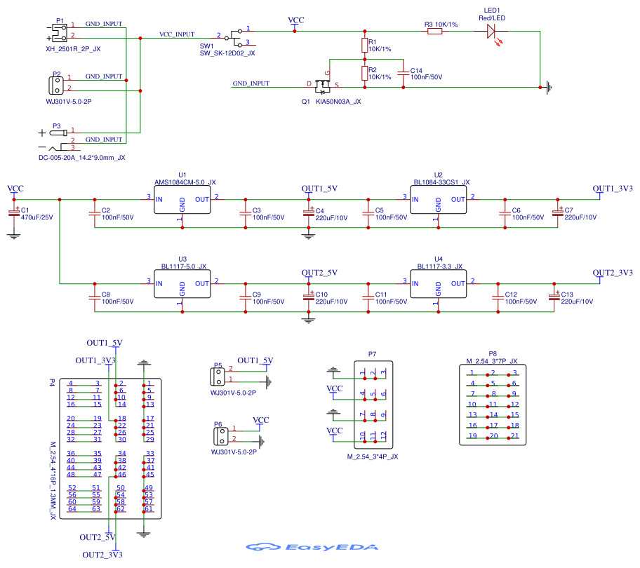 DC_5V/3V3_TWO Channel copy Resources - EasyEDA