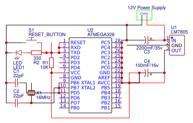 Sistem Minimum ATMega328 Resources - EasyEDA