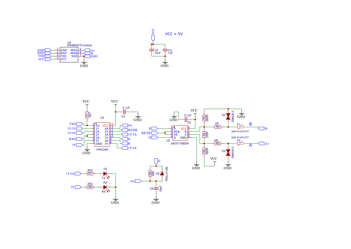 SCH_RS485 To TTL Converter Module_V3 Resources - EasyEDA