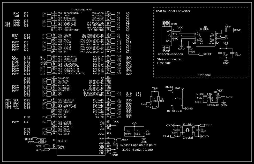 atmega2560 minimal Resources - EasyEDA
