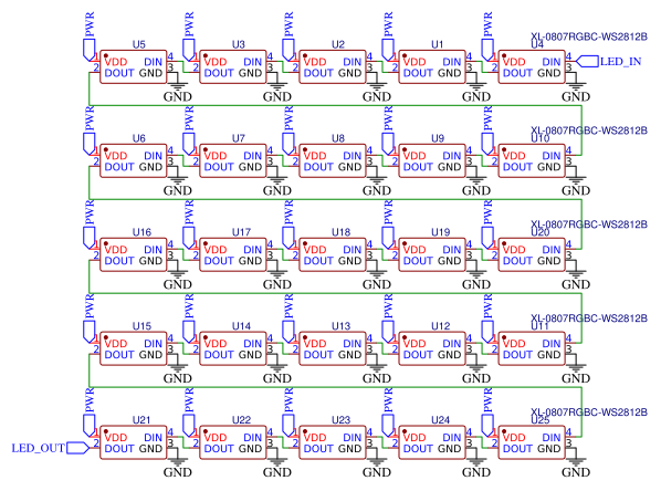 WS2812b "Display" Resources - EasyEDA