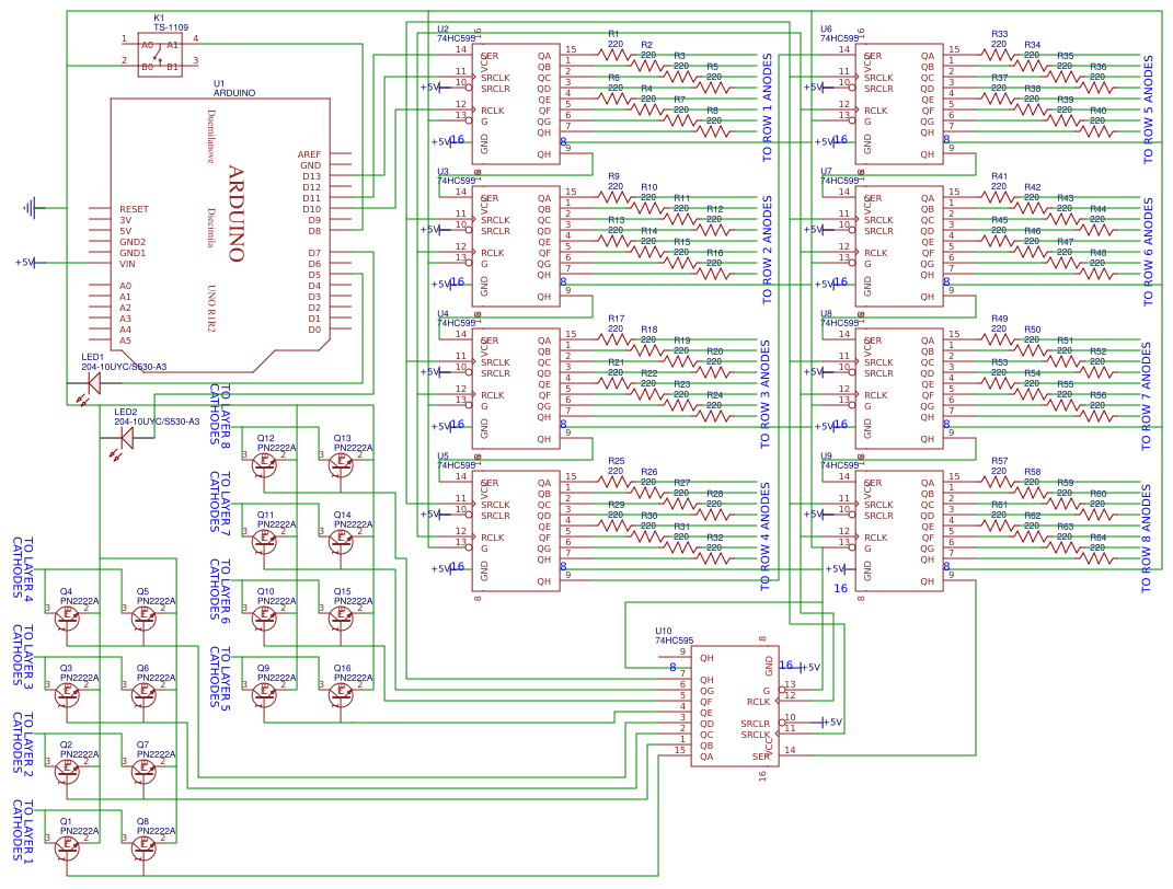 LED Cube of Ardiuno Resources - EasyEDA