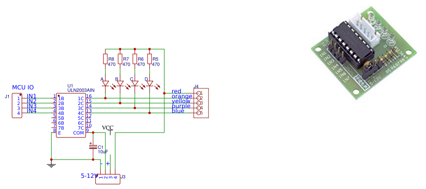 Stepper motor driver board ULN2003A Resources - EasyEDA