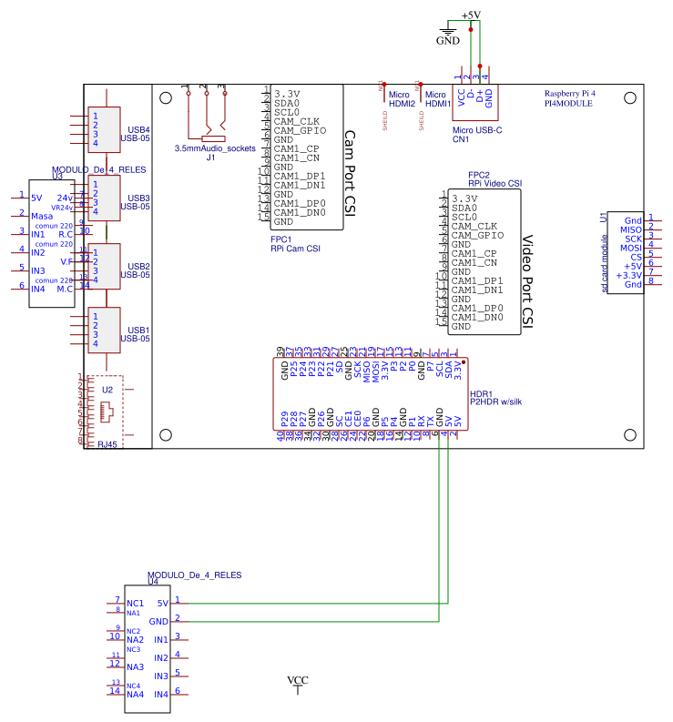 Conexión raspberry pi4 y relé Resources - EasyEDA