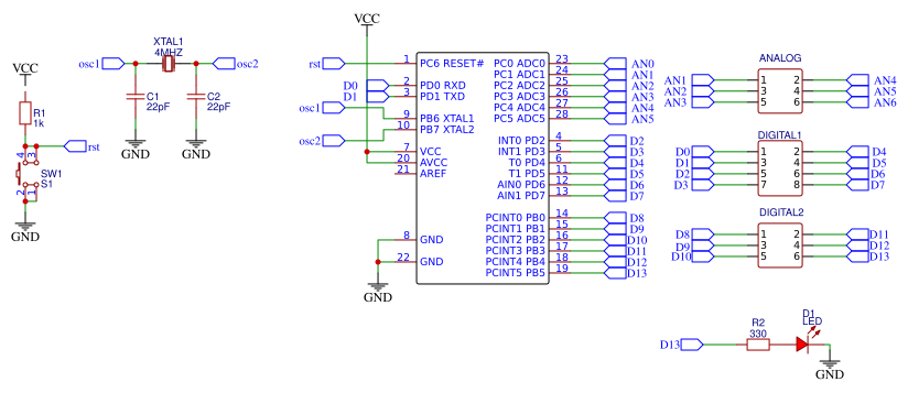 Arduino Standalone Resources Easyeda