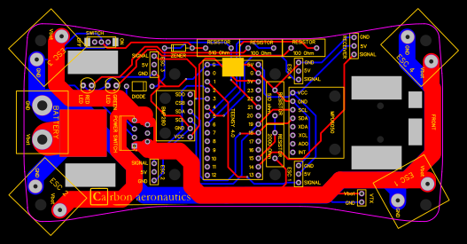 Upper Quadcopter Frame PCB Resources - EasyEDA