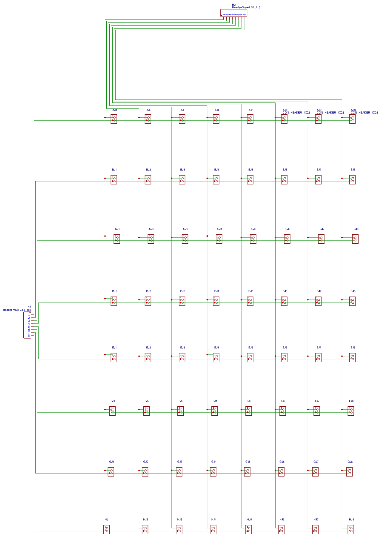 8x8 matrix of headers Resources - EasyEDA