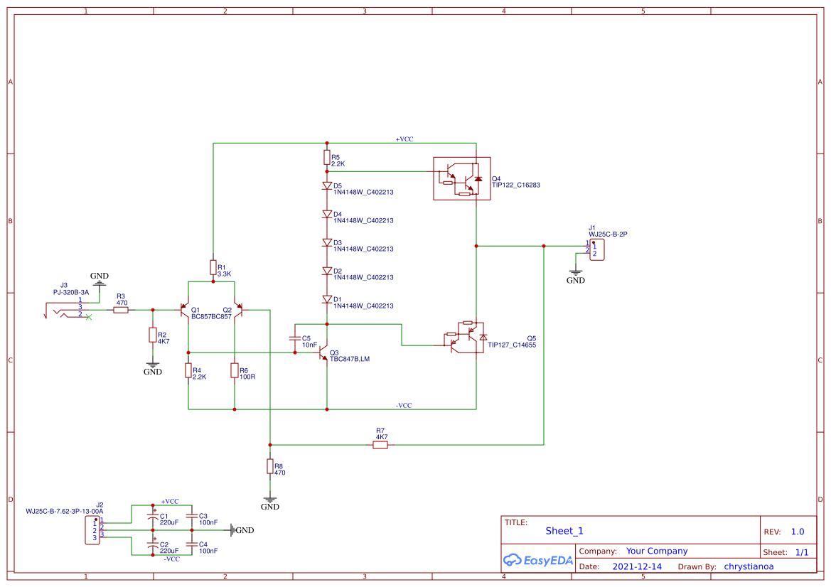 Basic Amplifier - EasyEDA open source hardware lab