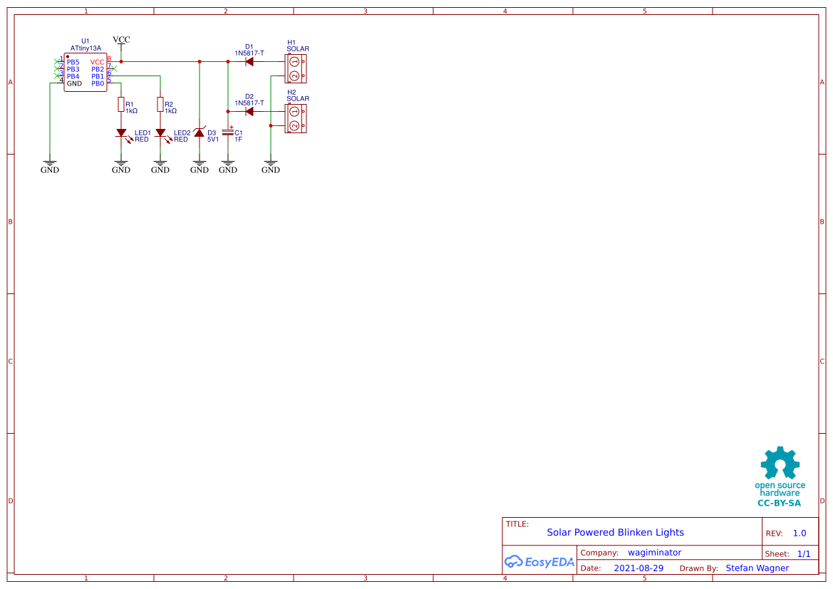 ATtiny13 TinySat - EasyEDA open source hardware lab