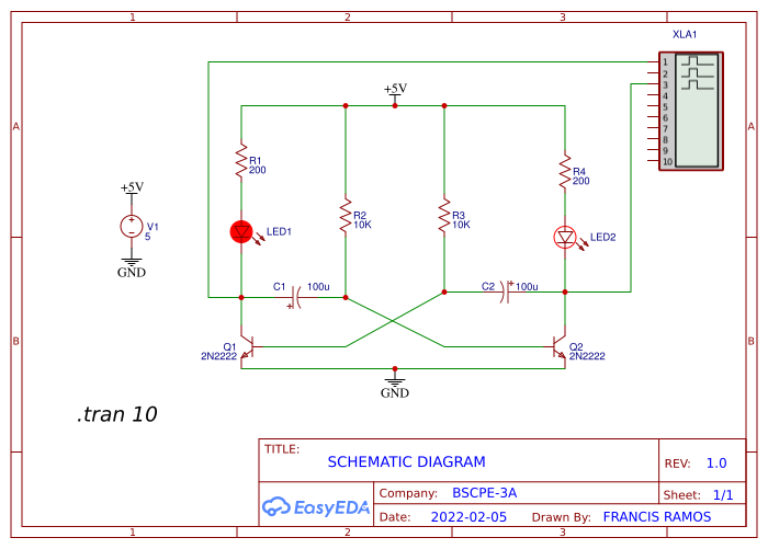 FLASHING LED CIRCUIT - EasyEDA open source hardware lab