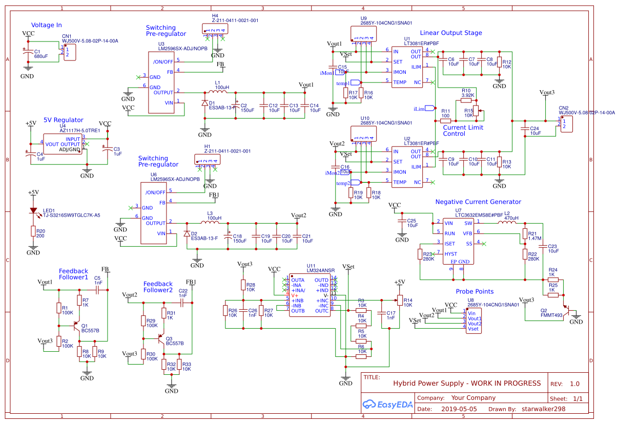 Bench PSU - EasyEDA open source hardware lab