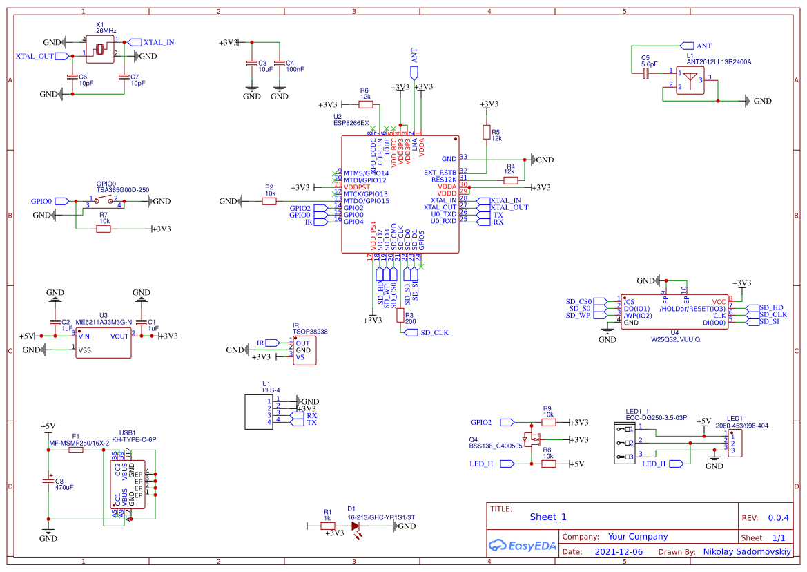 WLED light USB(dev) - Platform for creating and sharing projects - OSHWLab