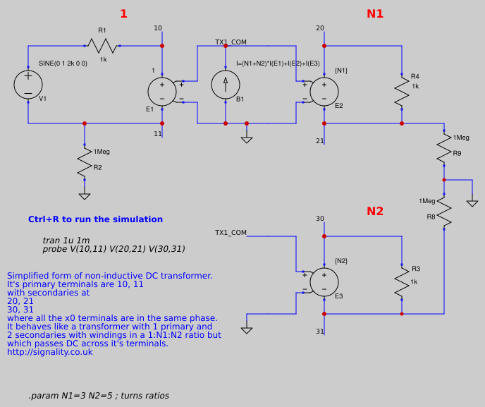 Ideal DC transformers (imported from LTspice) copy - EasyEDA open ...