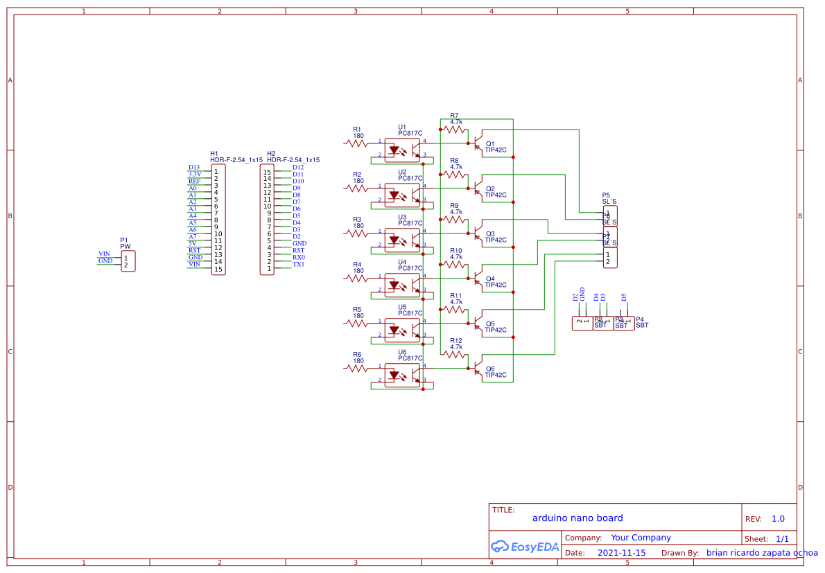 placa arduino nano - EasyEDA open source hardware lab