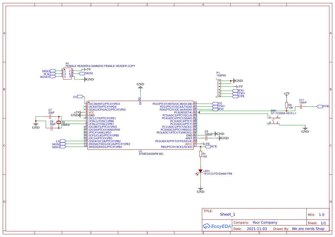 Arduino Atmega - EasyEDA open source hardware lab