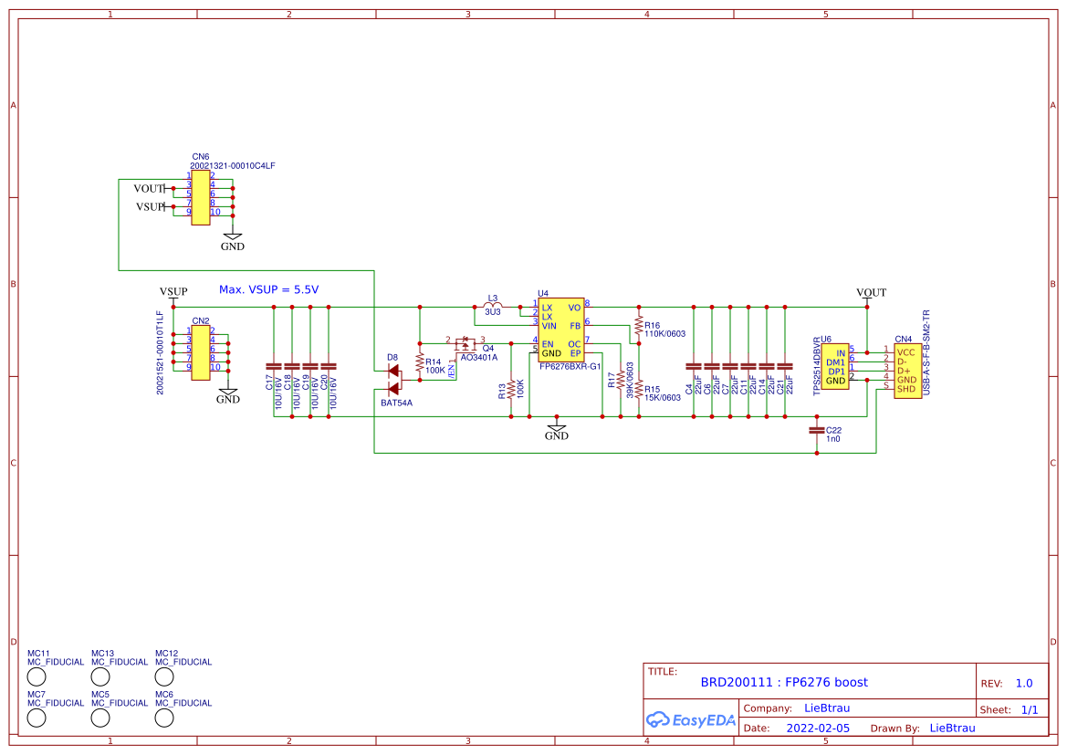li-ion charger + PSU - EasyEDA open source hardware lab