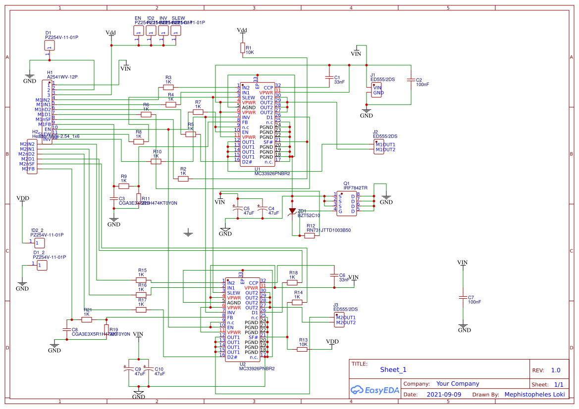 MC33926 dual driver ardumower - EasyEDA open source hardware lab