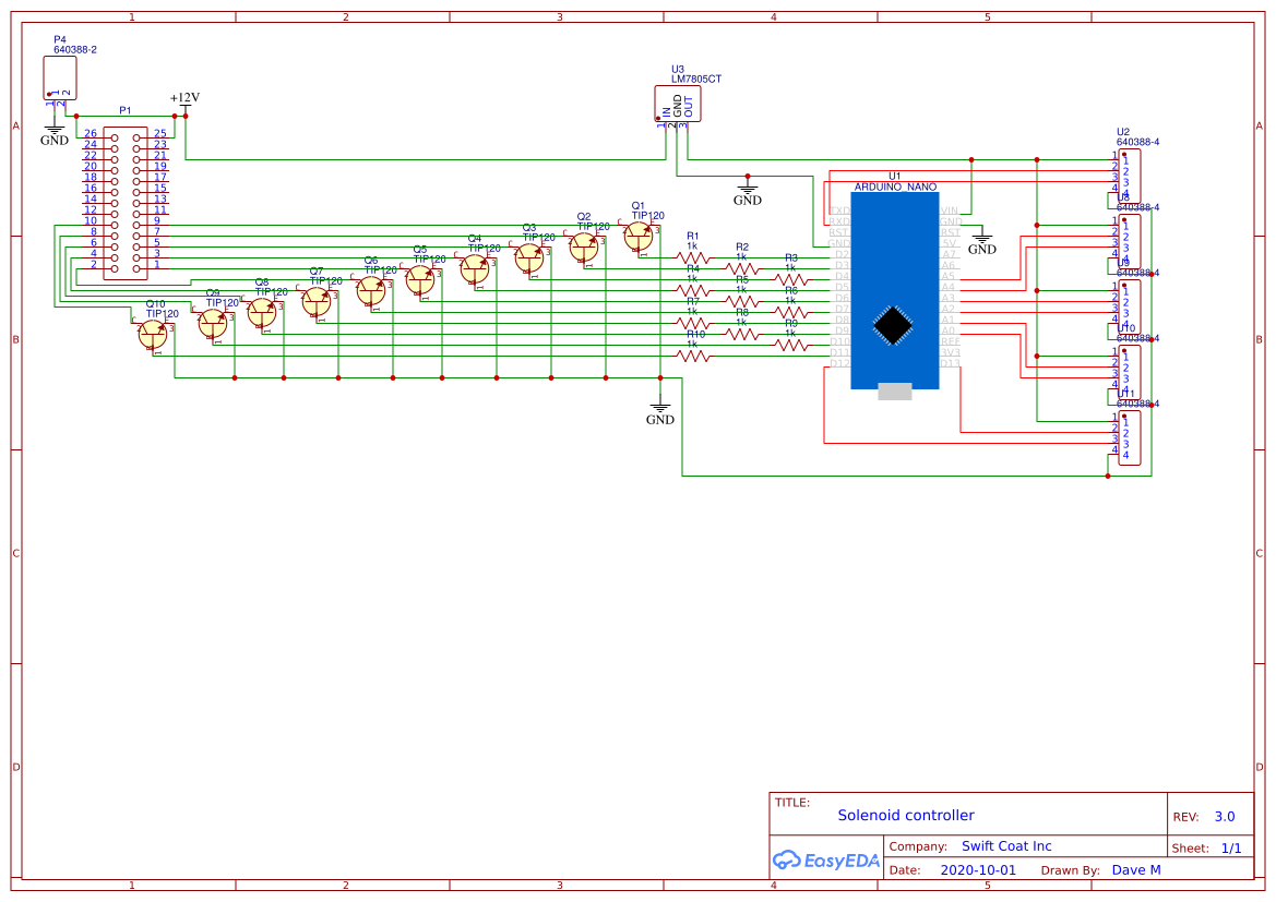Solenoid controller - EasyEDA open source hardware lab