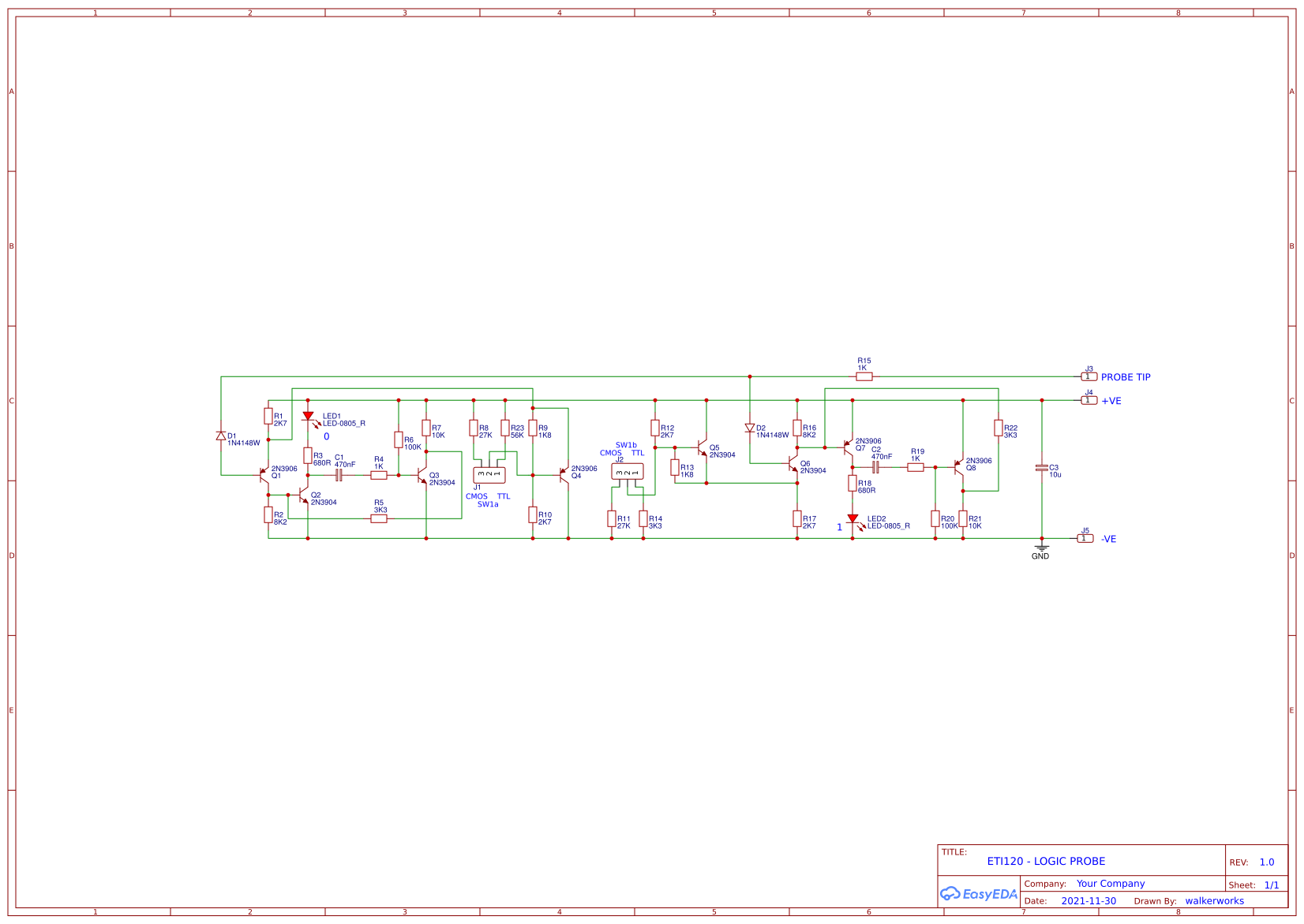 ETI120 Logic Probe - EasyEDA open source hardware lab