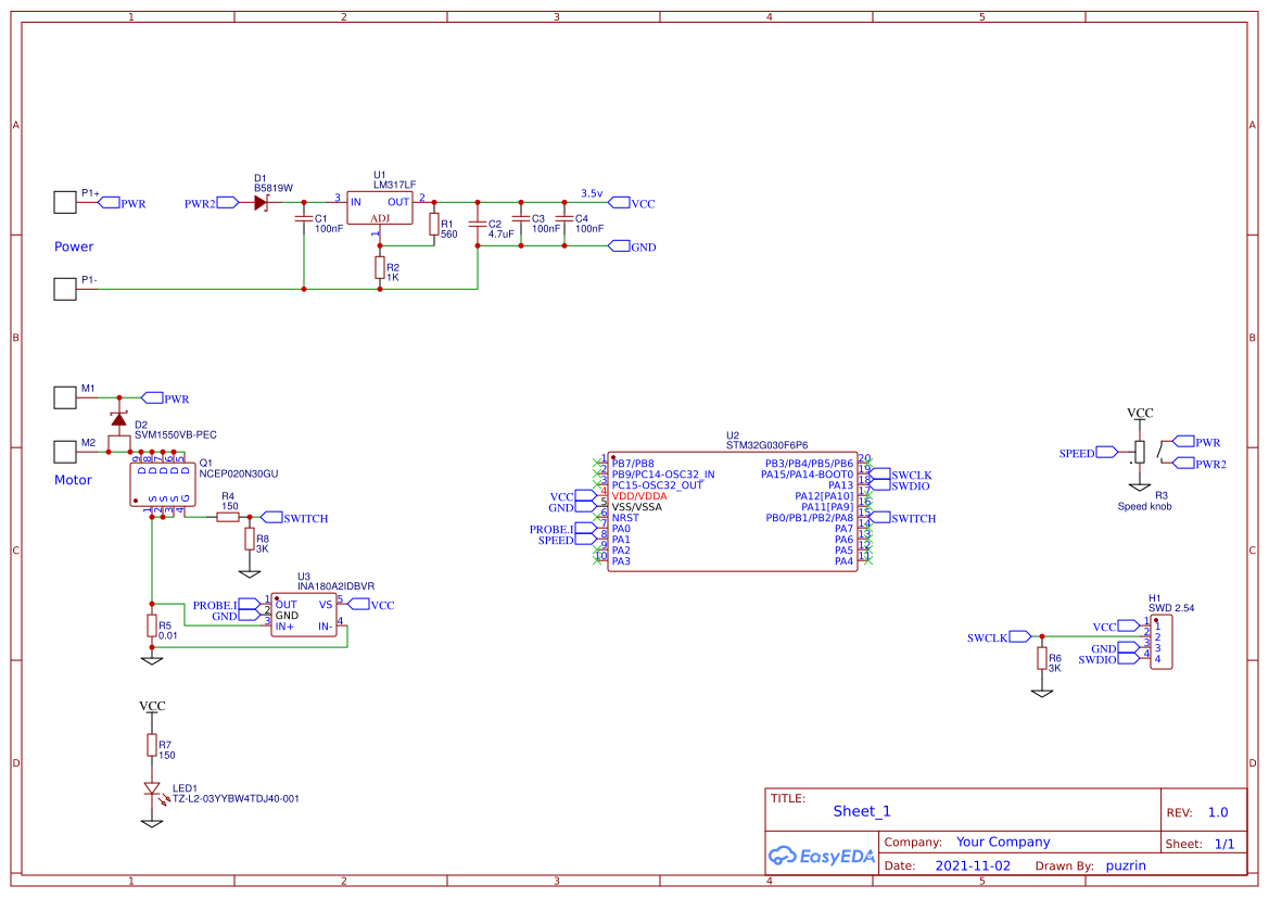 Low DC speed control - EasyEDA open source hardware lab