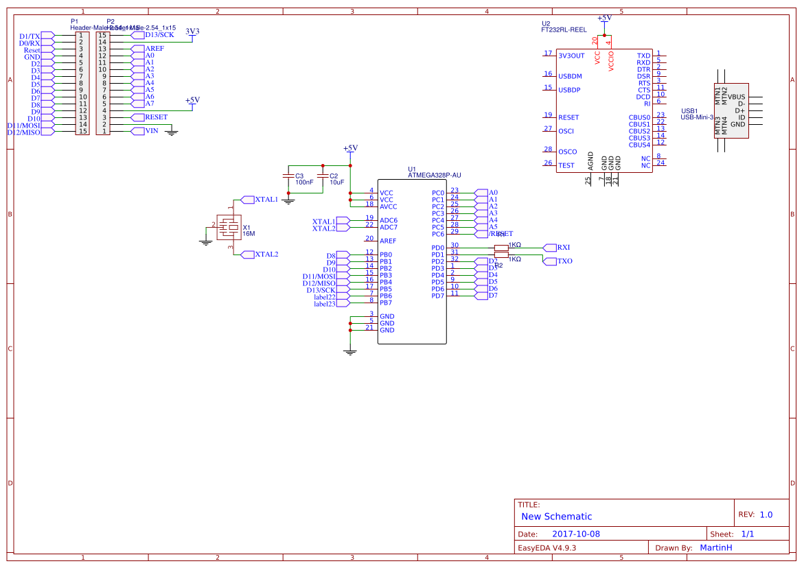 Arduino Nano - EasyEDA open source hardware lab