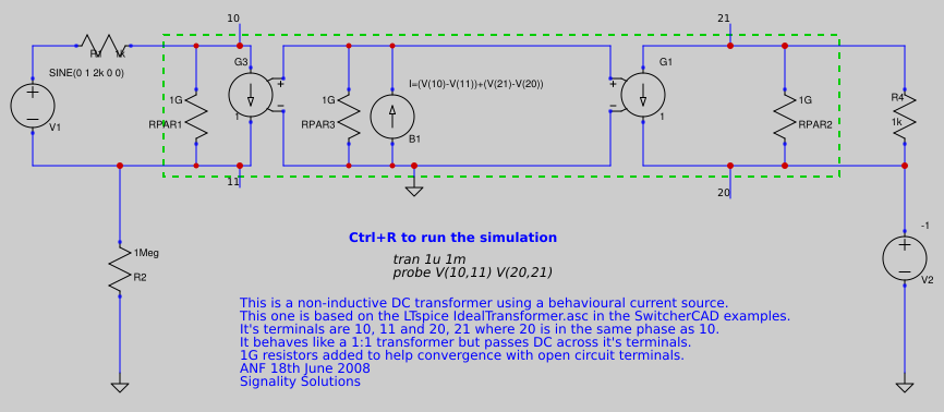Ideal DC transformers (imported from LTspice) copy - EasyEDA open ...