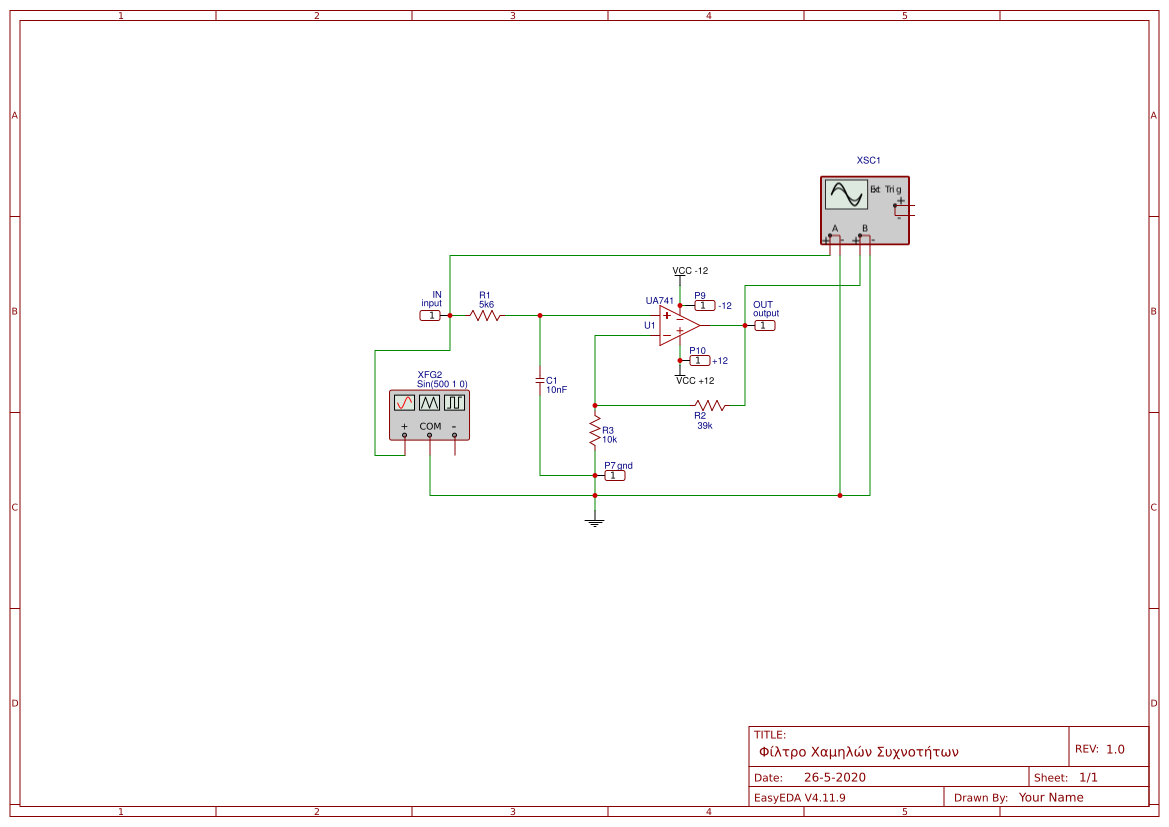 1st class Low Pass - EasyEDA open source hardware lab