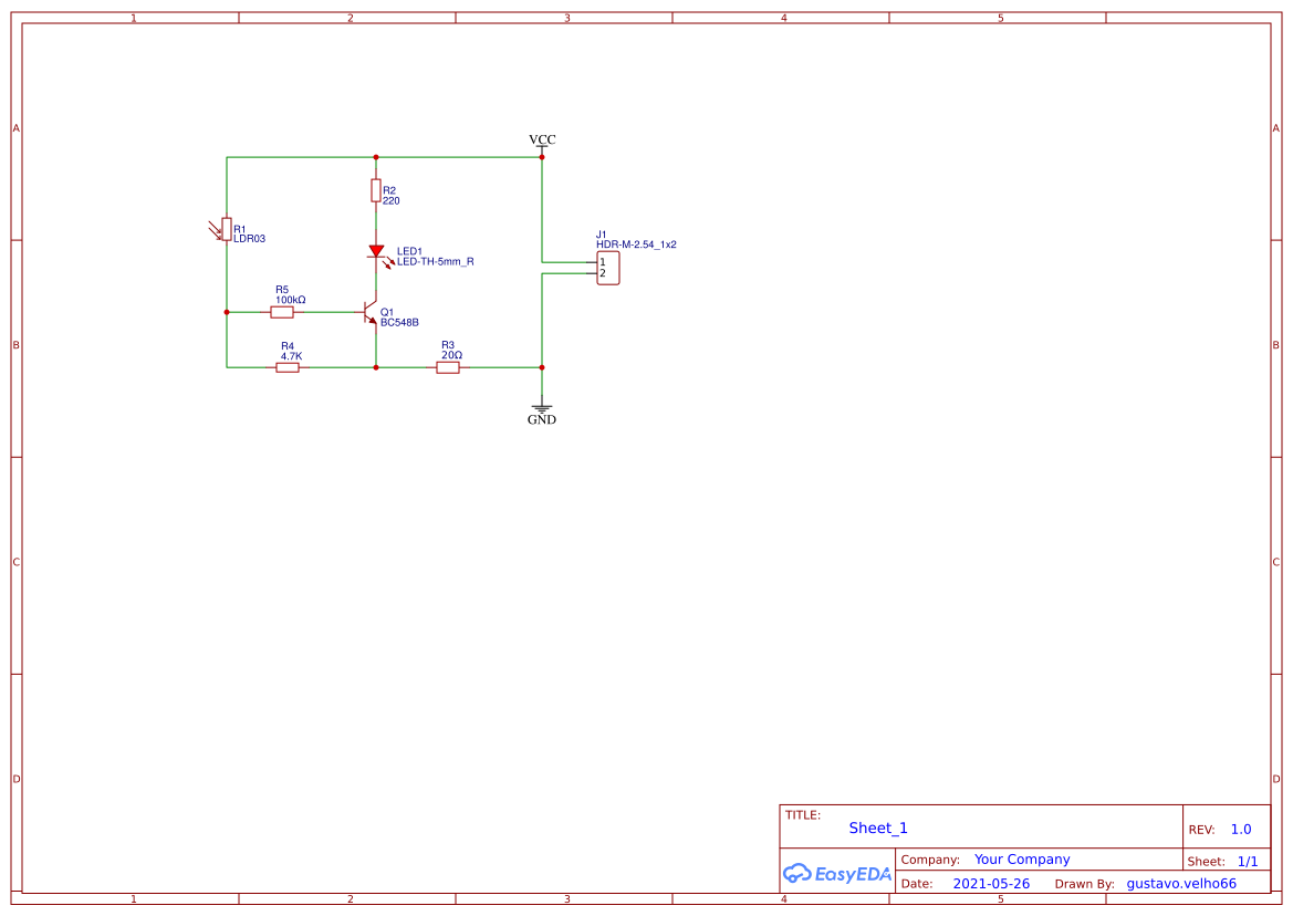 Sensor de luminosidade - Platform for creating and sharing projects - OSHWLab