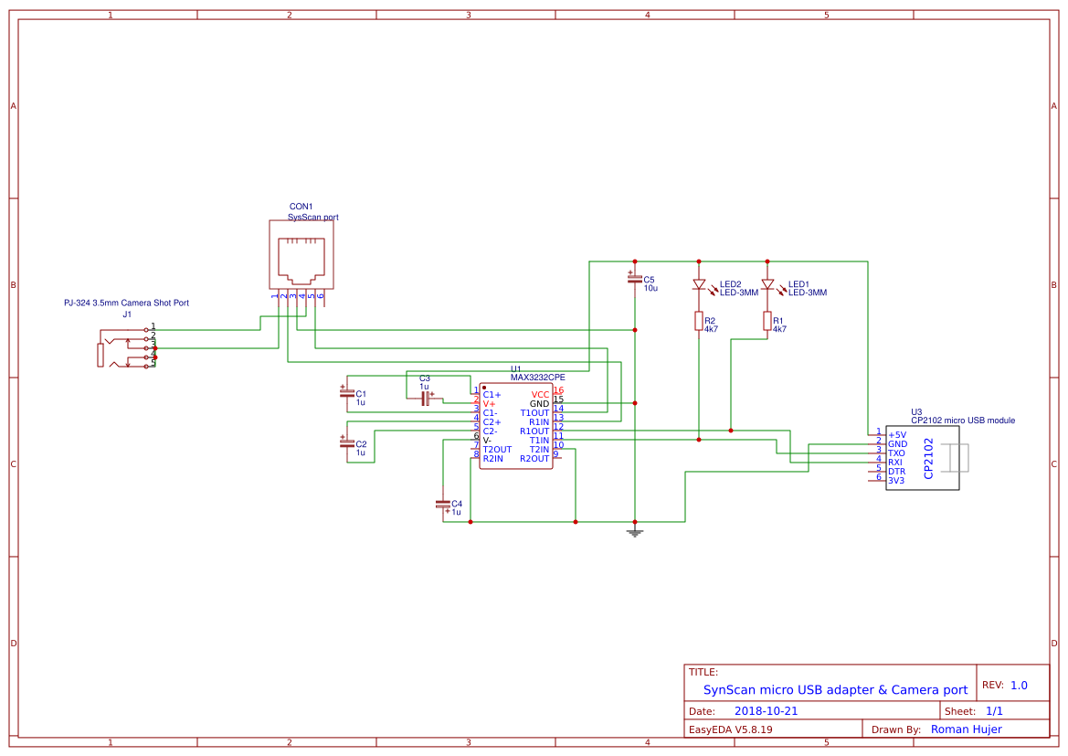 SynScan USB and camera port - OSHWLab