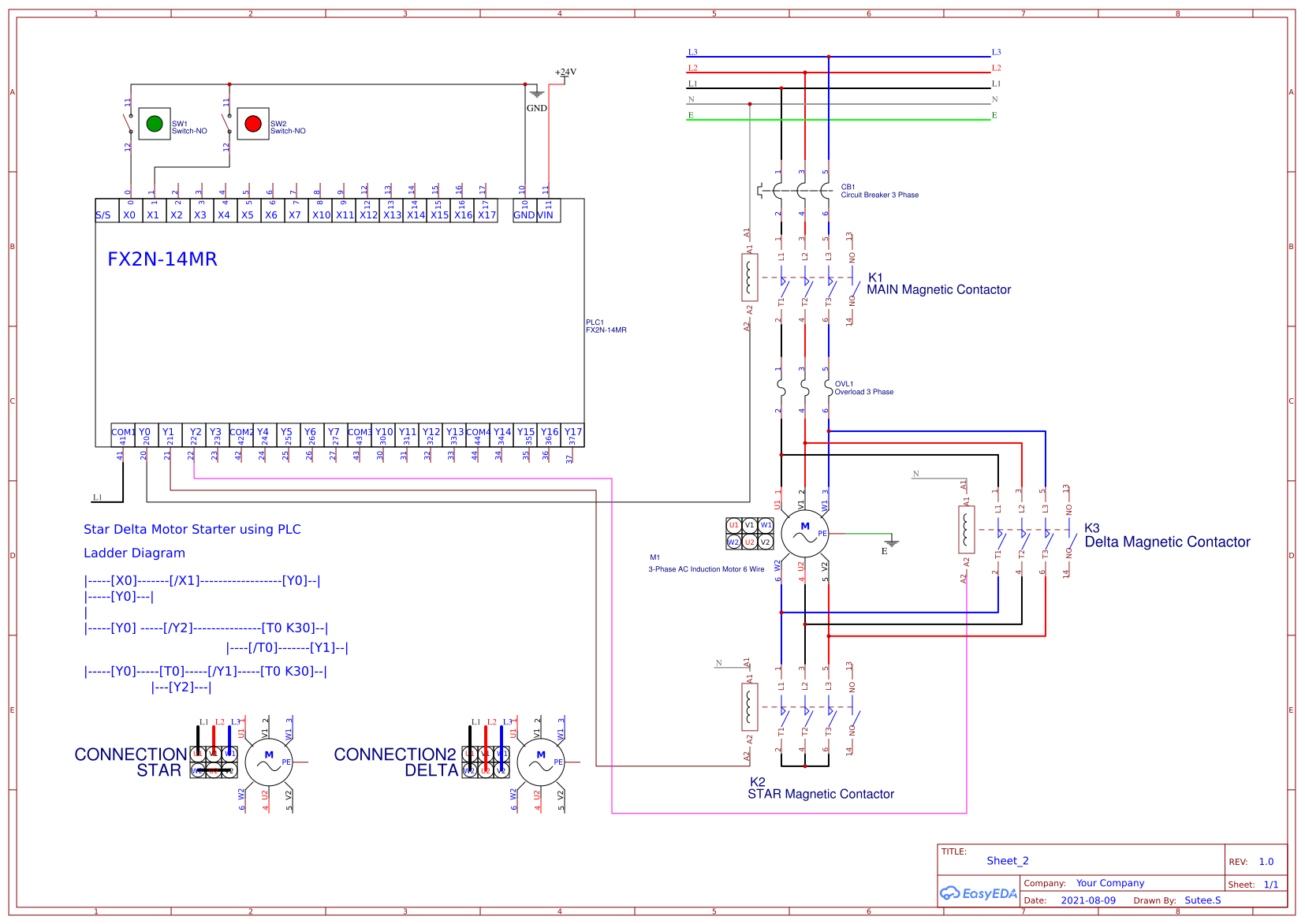 Star Delta Starter PLC - OSHWLab