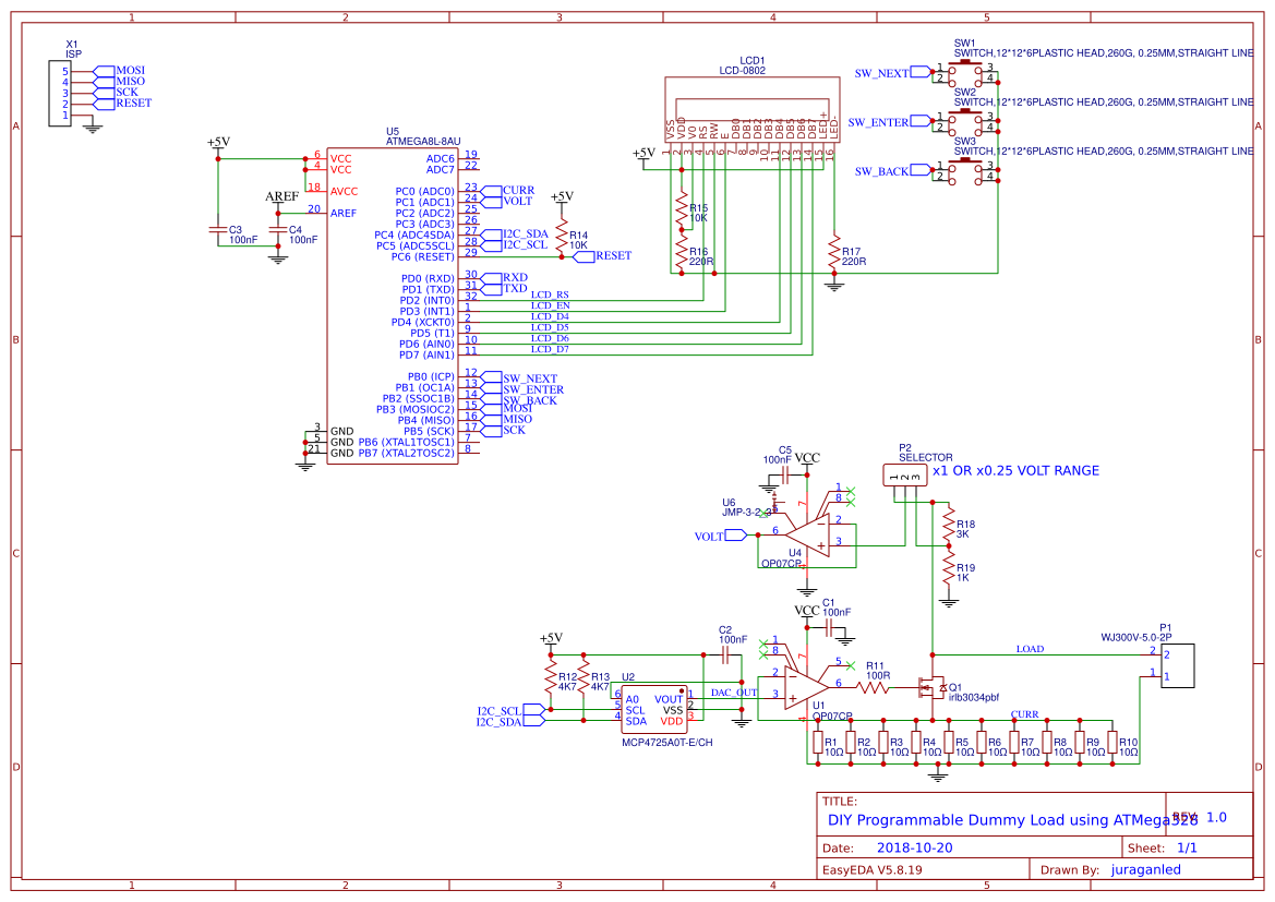 DIY Programmable Dummy Load - EasyEDA open source hardware lab