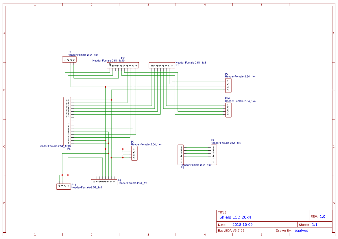 Arduino Shield LCD 20x4 - EasyEDA open source hardware lab