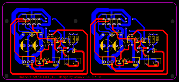 TDA7294 2.1 sound system - OSHWLab