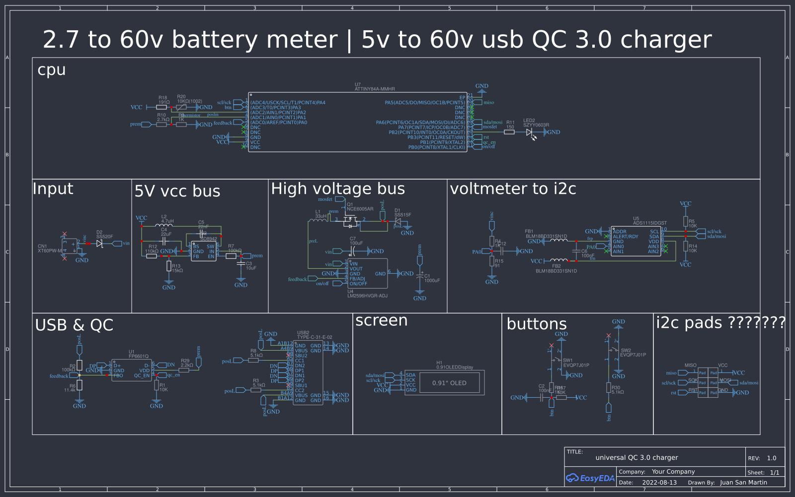 Bat meter and phone charger WIP - OSHWLab