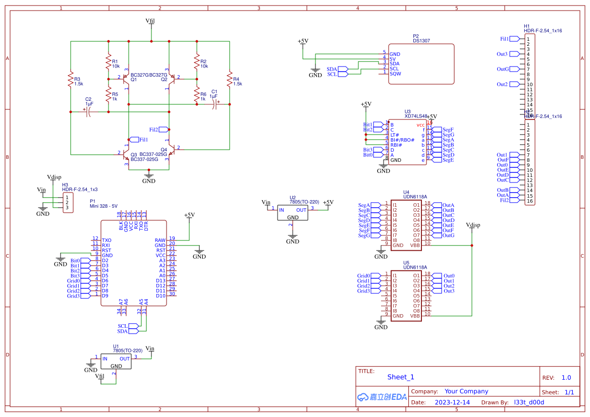 4-LT-11 Arduino Clock - OSHWLab