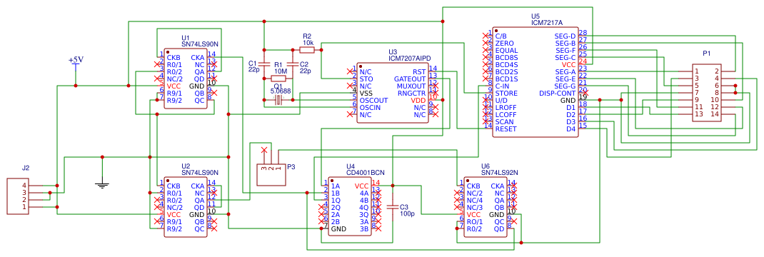 4 Digit 7-Segment RPM Display Board - OSHWLab
