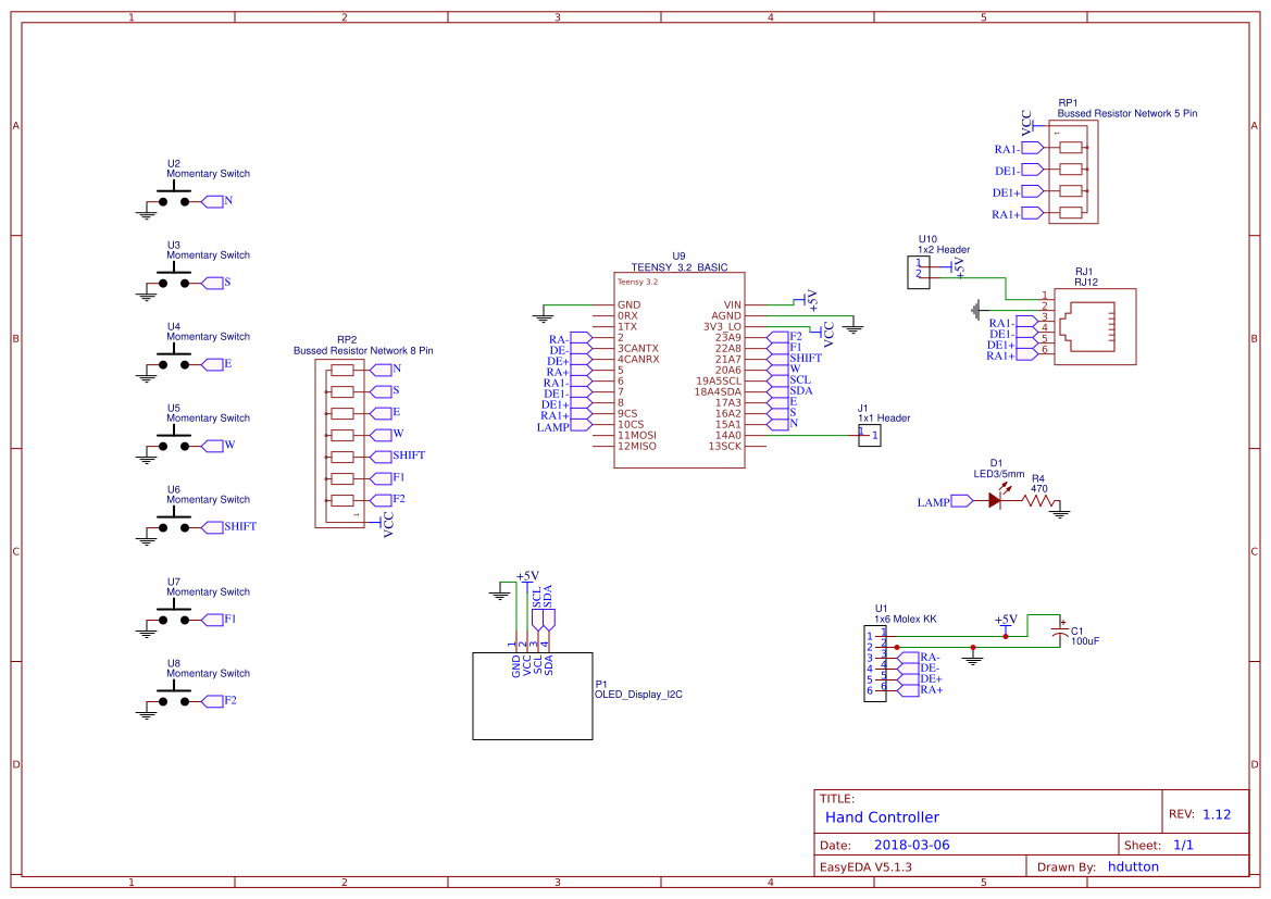 OnStep Smart Hand Controller - EasyEDA open source hardware lab