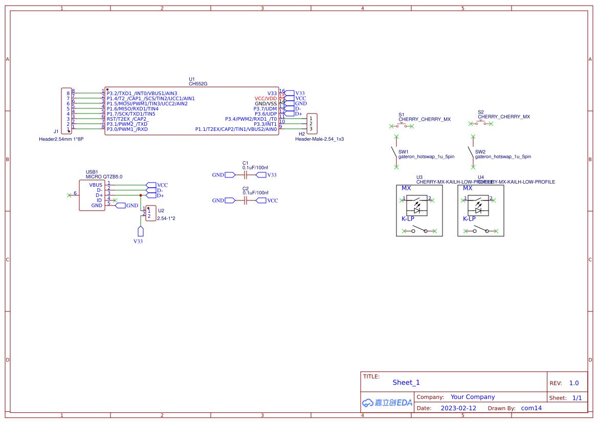 ch552 dev pcb - EasyEDA open source hardware lab