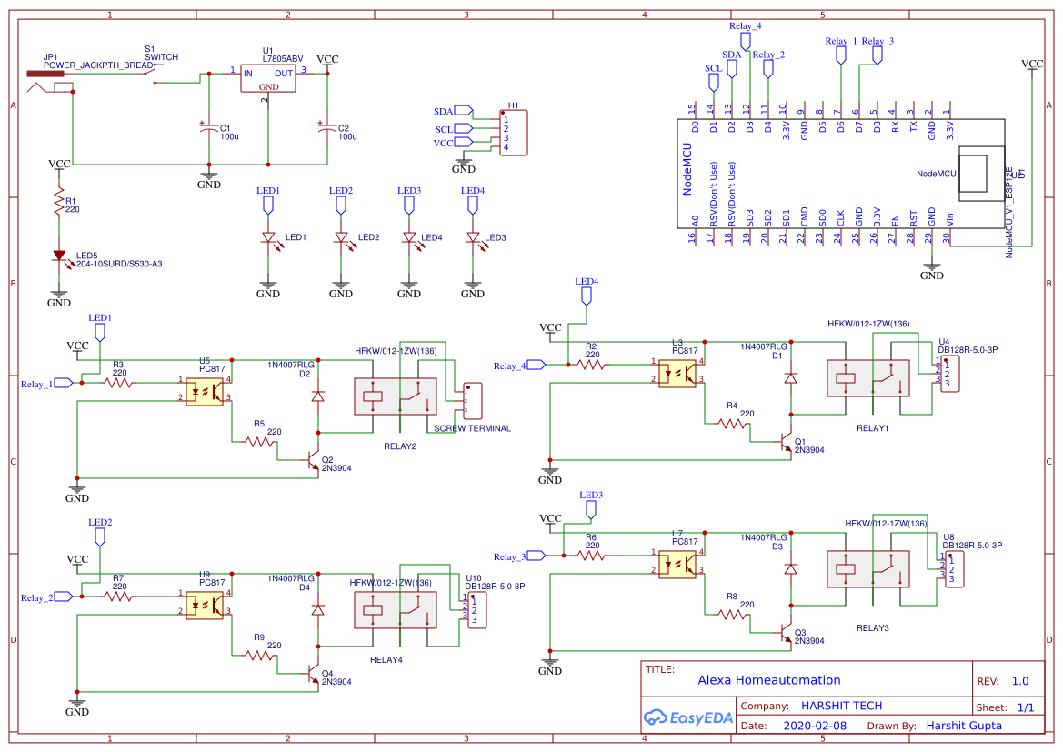Alexa home automation - OSHWLab