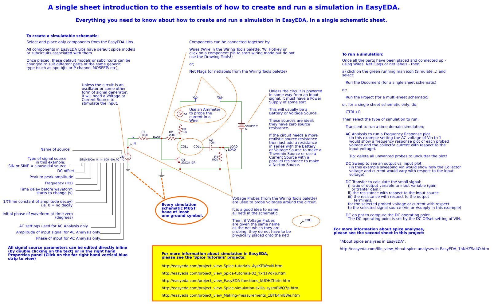 Simulation Quickstarter - EasyEDA open source hardware lab